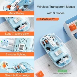 WiWu WM105 Crystal Transparent Wireless Mouse Price in Bangladesh