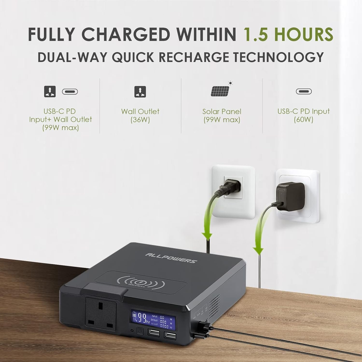 ALLPOWERS S200 200W AC Out Solar Power Bank Price in Bangladesh - Portable Power Station 41600mAh